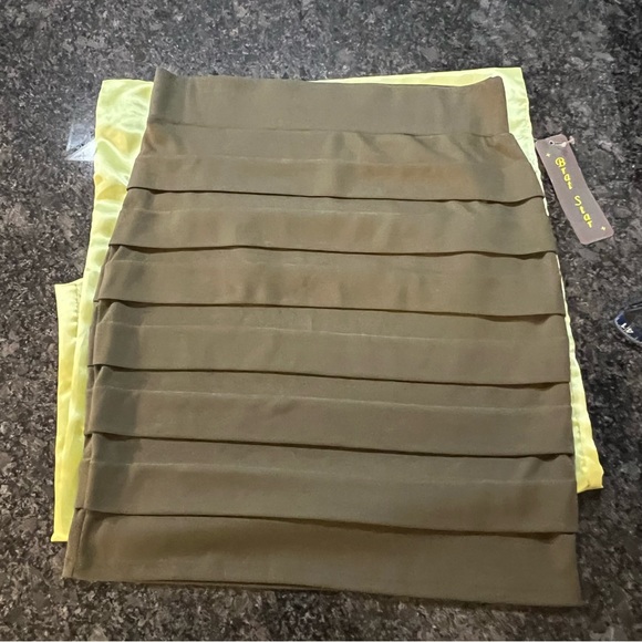 Brat Star | Skirts | Nwt Olive Green Brat Star Bandage Skirt With Sewn ...